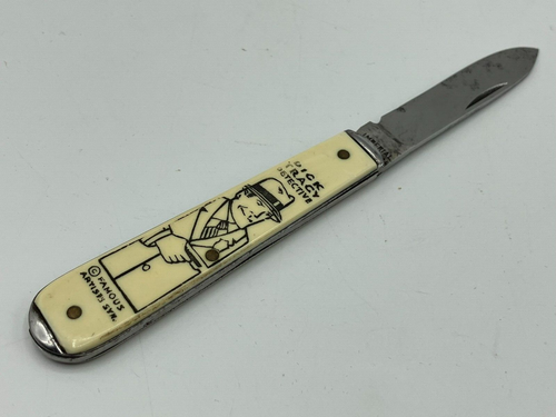 Vtg Dick Tracy Detective One Blade Imperial Pocket Knife Black Famous ...