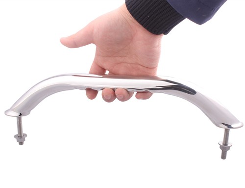 2X Stainless Steel 12" Grab Handle Handrail Anti-Slip Knurling Boat ...