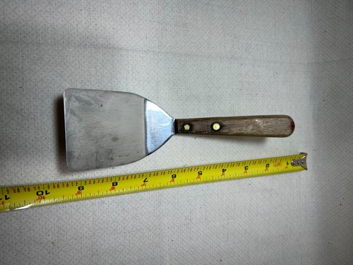 Vintage SMALL CLYDE 1850 Stainless Steel SPATULA 8” Wood Handle | eBay