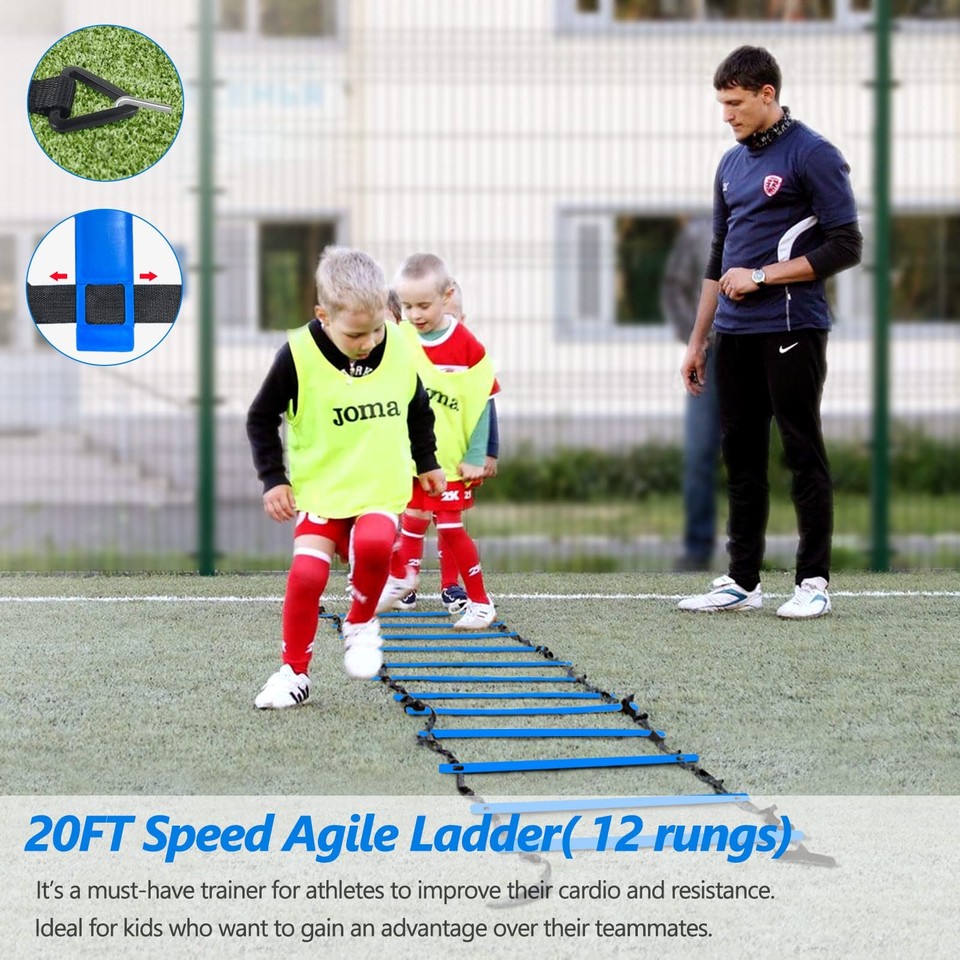 Agility Training Equipment, Football Training Equipment Includes 20FT ...