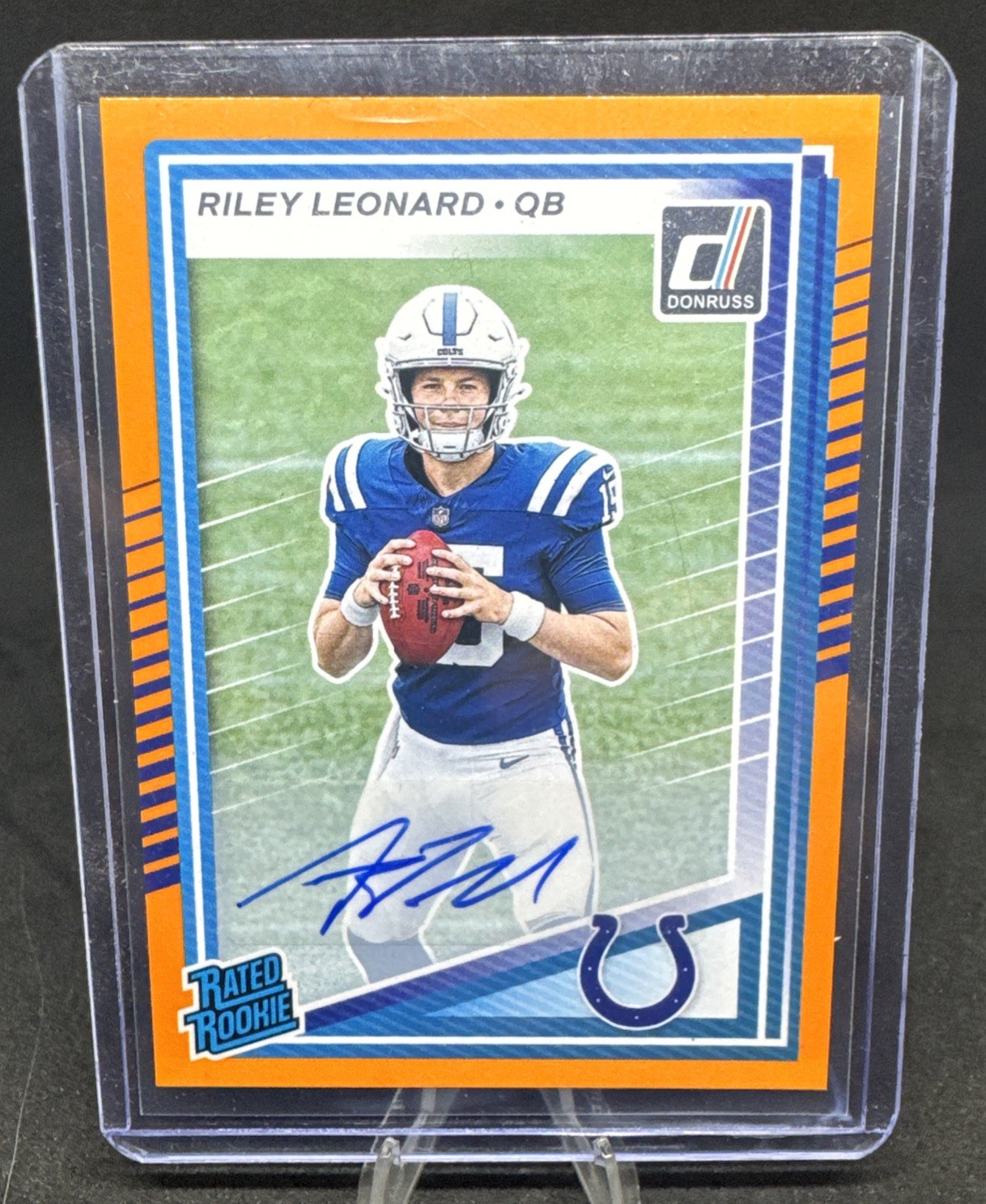 2025 Panini Donruss - Rated Rookie Riley Leonard #341 Orange Autographs ...