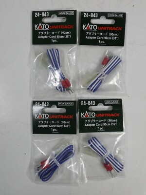 (4) N gauge Kato #24-843 adapter cords in original packages (lot K-1 ...