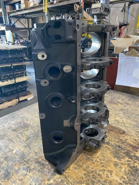 Engine Block, 350 Chevy Small Block, Germany Cast Iron, 4-Bolt 350 ...