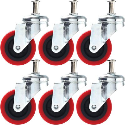 6pcs Heavy-Duty 2.5" Swivel Caster Wheel Creeper Service Cart Stool ...