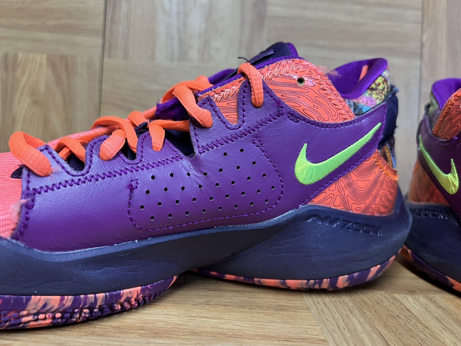 RARE🔥 Nike Zoom Freak Giannis Mango Volt Purple Sz 8… - Gem