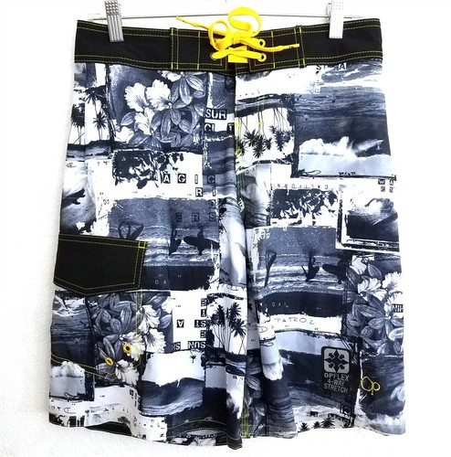 OP Ocean Pacific Flex 4-Way Stretch California Surf Board Shorts Trunks ...