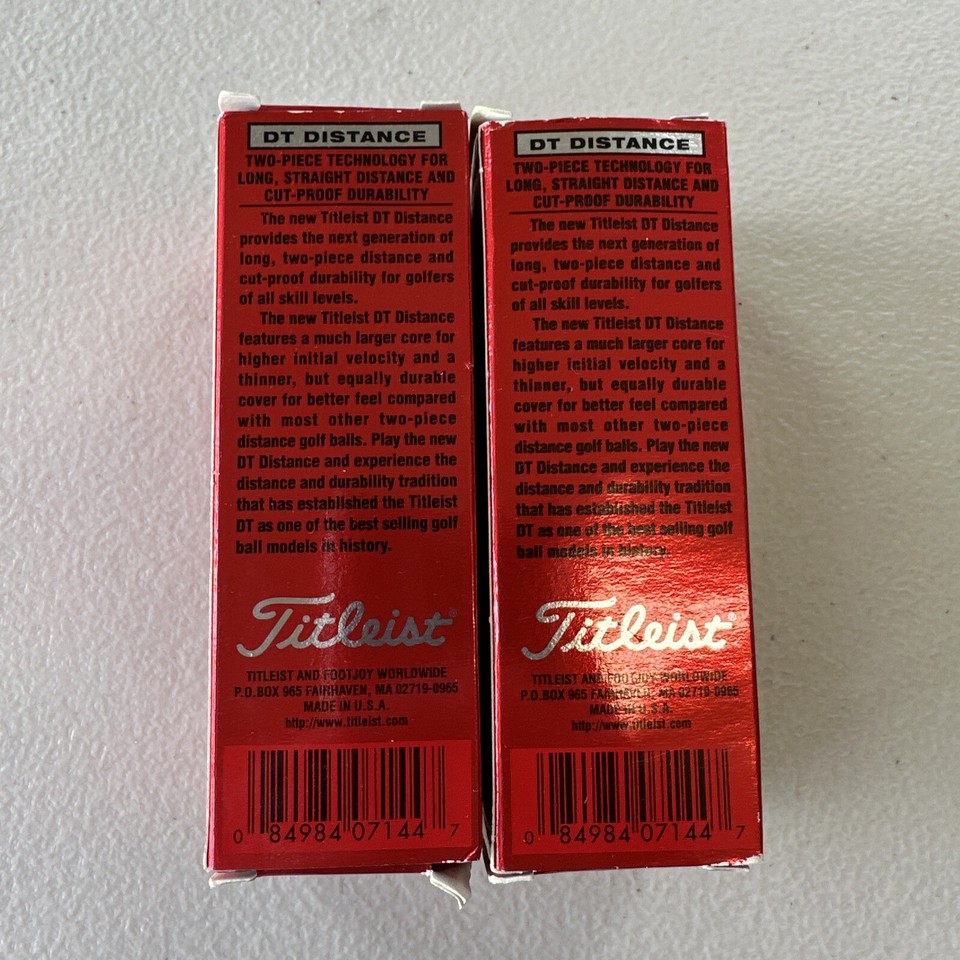 Titleist DT 2 Piece Distance Box NEW 6 Balls Two Sleeves 84984071447| eBay