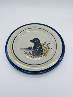 Louisville Pottery Black Labrador Stoneware 11” Plate Scarce | eBay