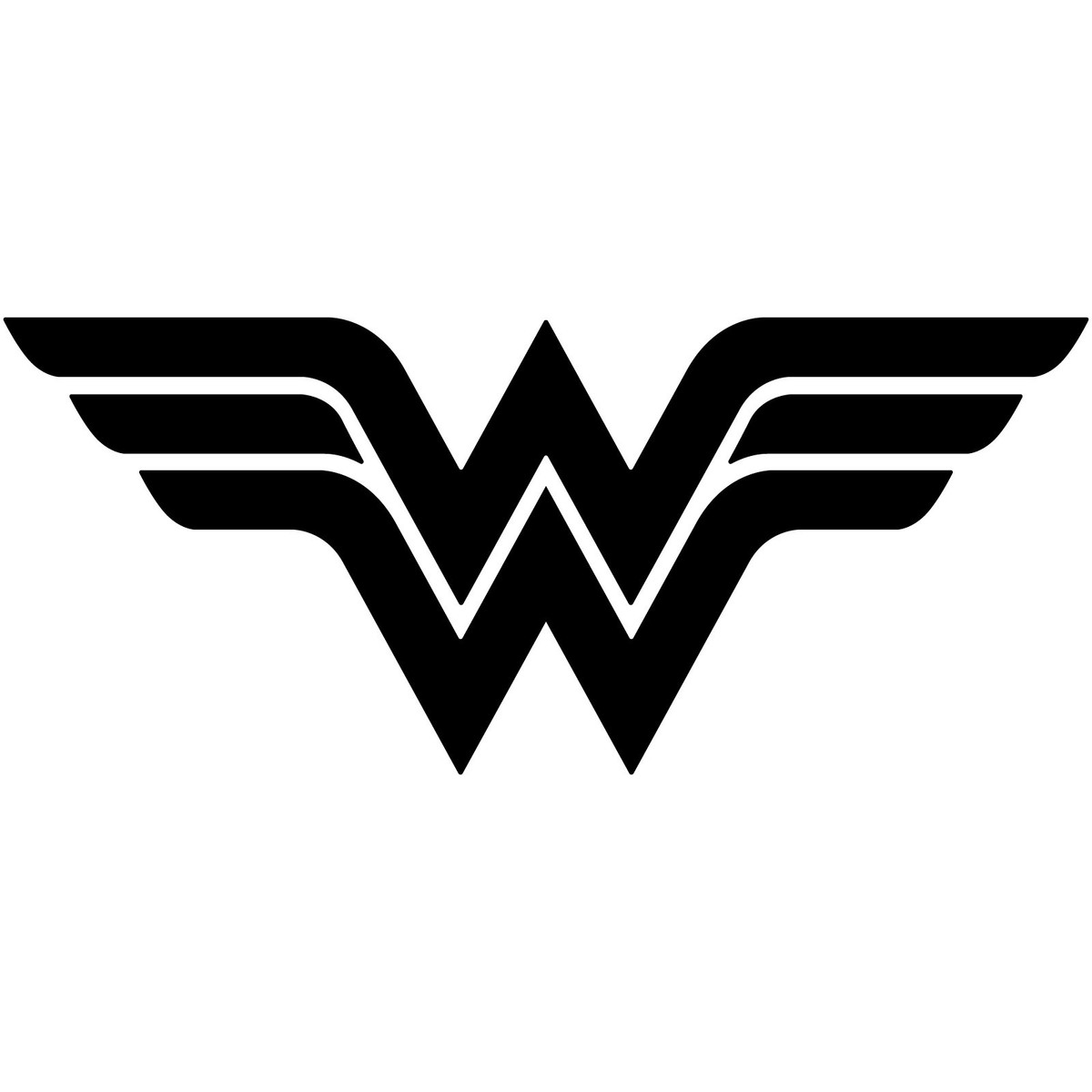 Wonder Woman Symbol Black And White