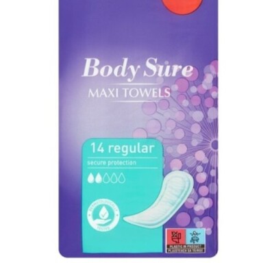 Body Sure 14 Maxi Sanitary Towels Regular (Case of 24) -336 Towel | eBay UK