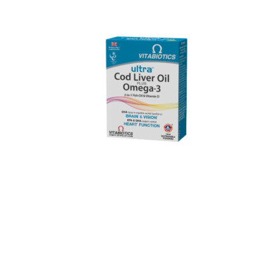 Vitabiotics Ultra Cod Liver Oil Plus Omega-3 - 60 Capsules BUY 1 GET 1 ...