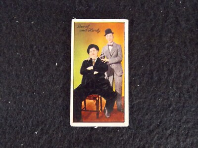 B13 Carreras Cigarette Card Laurel & Hardy Famous Film Stars Oval 1935 ...