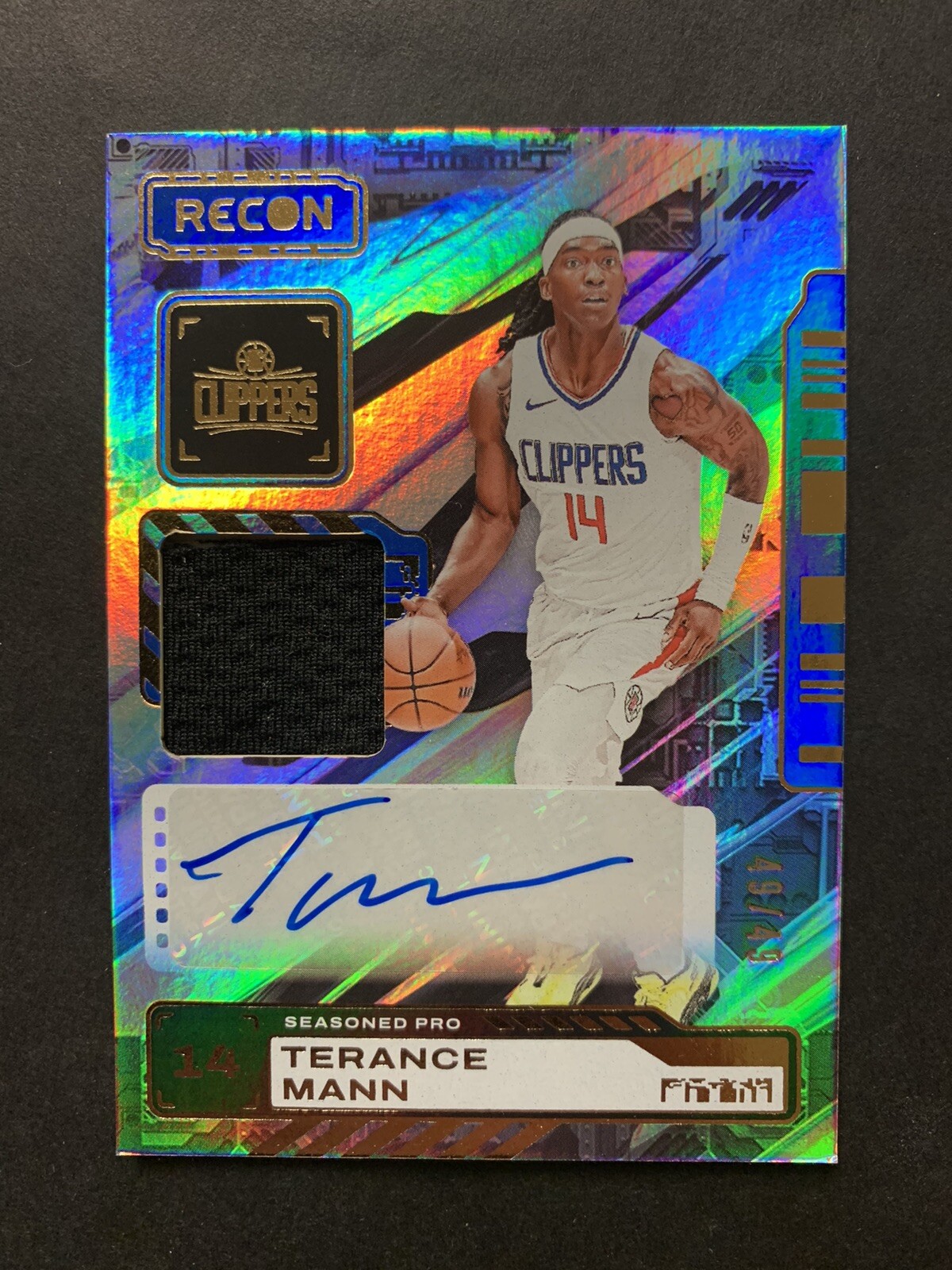 Terance Mann 2023-24 Panini Recon Blue Seasoned Pro Autograph /49 #SPA ...