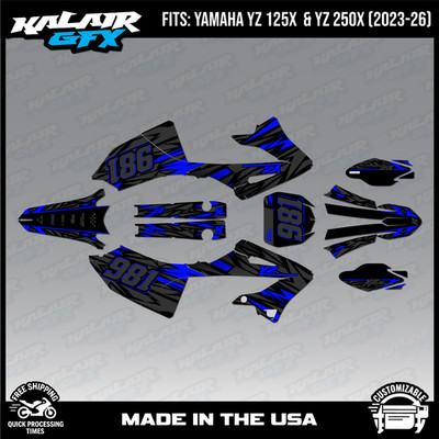 Graphics Decal Kit for YAMAHA 2-stroke YZ125X YZ250X (2023-2026) Twitch ...
