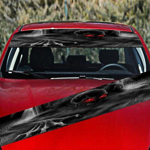 3D Stereo Car Windshield Sticker Front Rear Sunshade Decals PVC ...