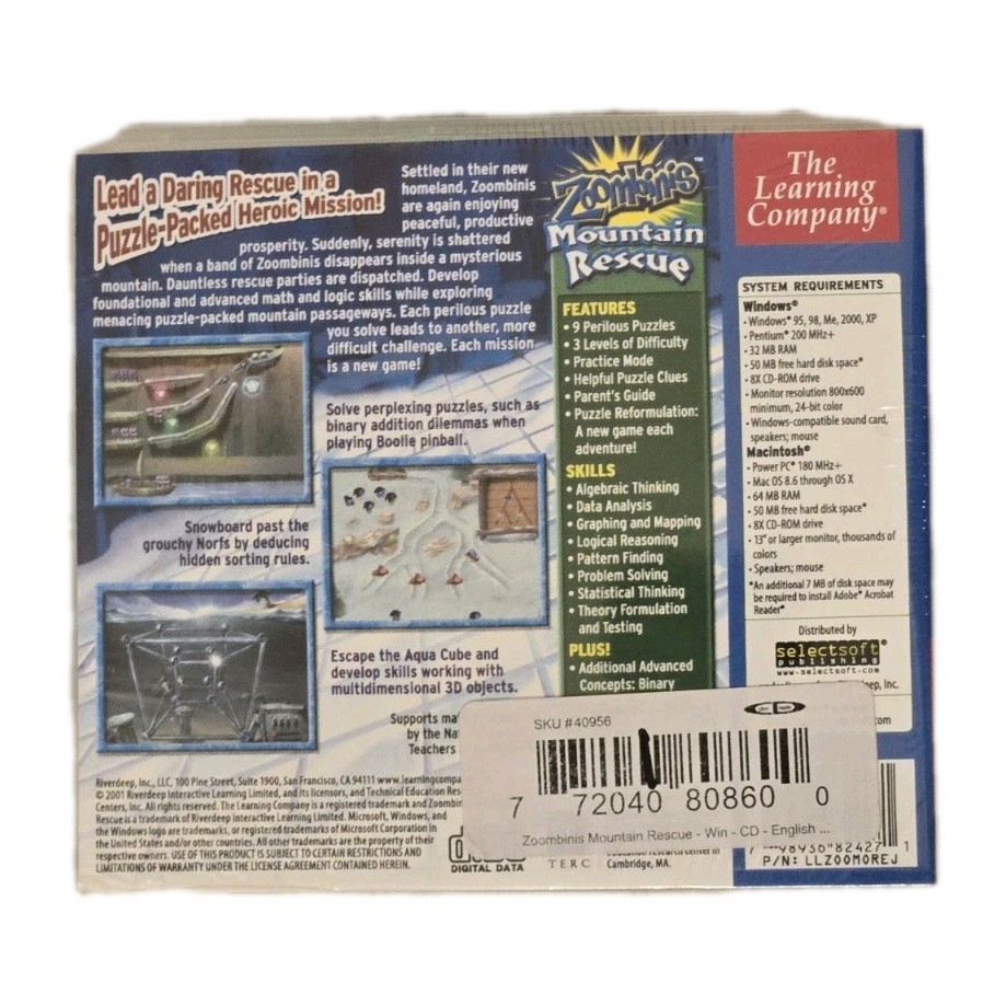 Zoombinis Mountain Rescue – PC Game – Sealed New – Math & Logic ...