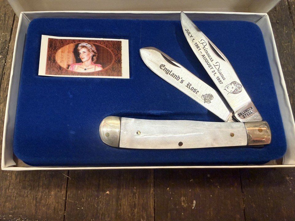 VTG Princess Diana England's Rose Commemorative Solingen Steel Knife ...
