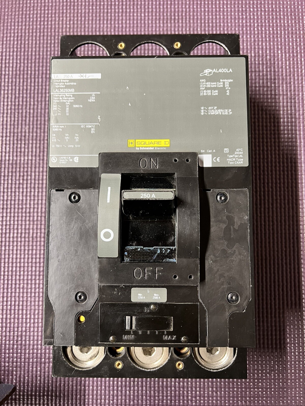 SQUARE D LAL36250MB 600V 250A NSNP | eBay