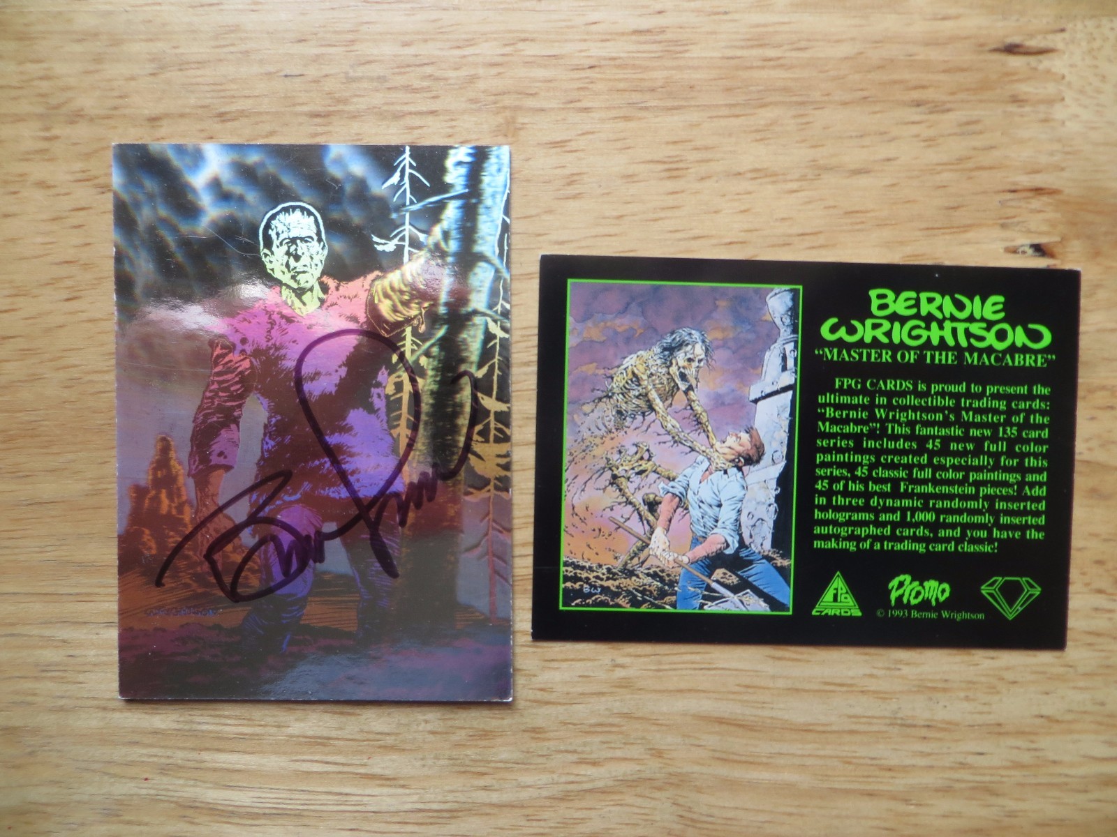 1993 FPG BERNIE WRIGHTSON SIGNED MASTER OF THE MACABRE HOLOGRAM PROMO ...