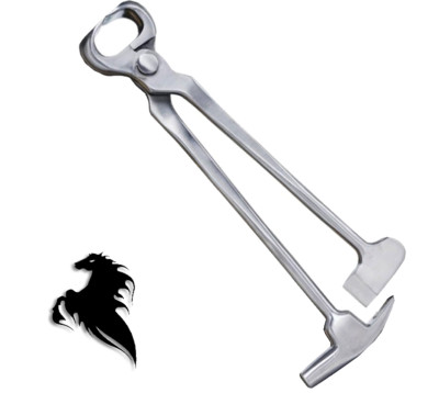 Farrier's Hoof Nippers Multi-Purpose Tool with Hammer Chisel Shoe Hoof ...