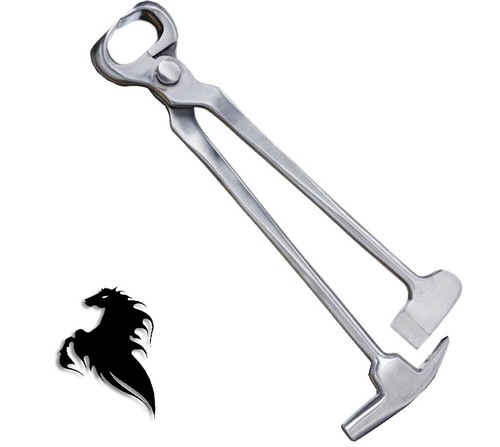 Farrier's Hoof Nippers Multi-Purpose Tool with Hammer Chisel Shoe Hoof ...