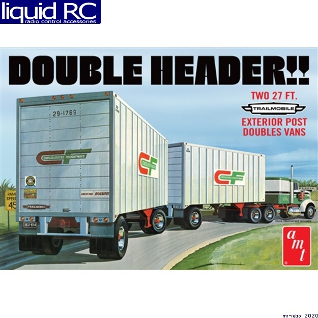 AMT 1132 1/25 Tandem Van Trailers Double Header Model Kit