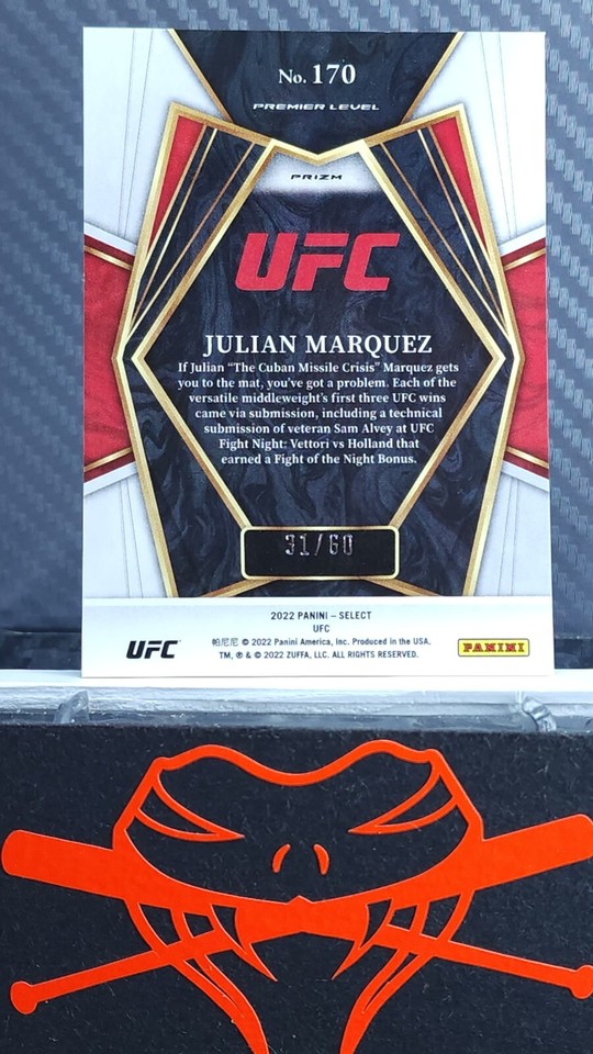 Julian Marquez 2022 Select UFC PURPLE PRIZM SP /60 PREMIER RC #170 | eBay