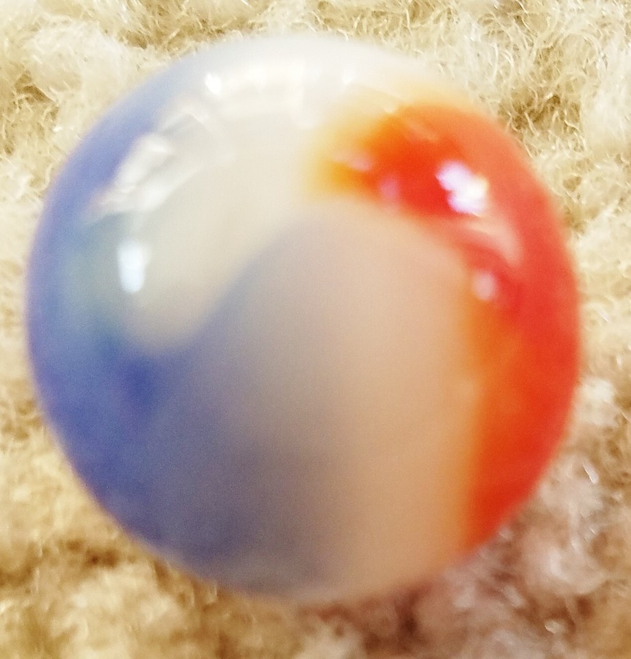 Vintage Akro Agate? Special Tri Color Patriot Corkscrew? Marble 5/8" | eBay