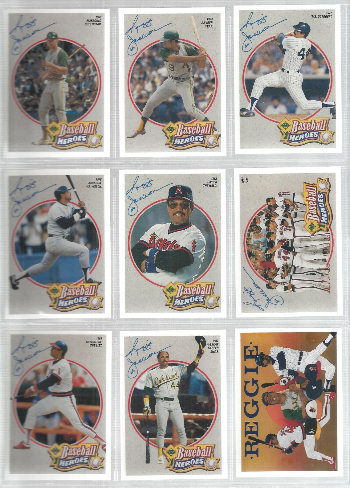 Reggie Jackson Vintage 1990 Upper Deck MLB Heroes Set with Header | eBay