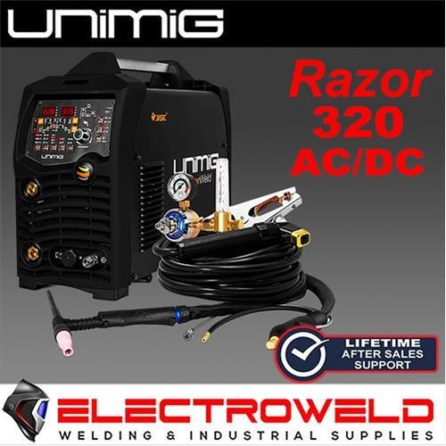 UNIMIG Razor 320 ACDC HF Tig Stick Welder, Torch, Regulator AC/DC ...