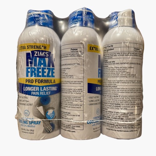 ZIMS MAX FREEZE Pro Formula Long lasting Pain Relief 3.4 oz Ex 12/24 ...