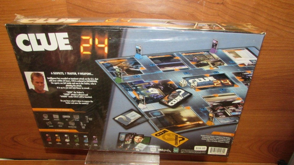 NEW Hasbro 24 TV Show Clue Board Game new still sealed 2009 classic TV ...