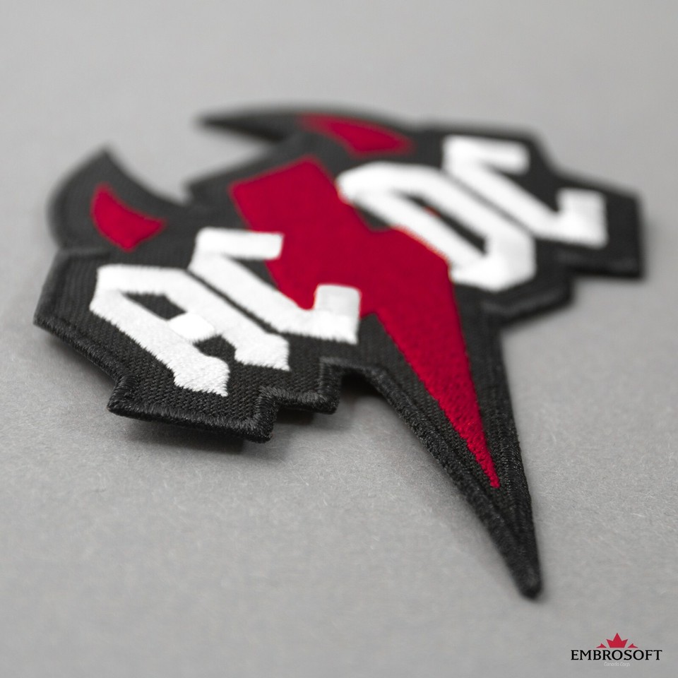 AC/DC Devil Logo Music Rock Band Embroidered Patch Iron On SIZE: 3.1"x3 ...