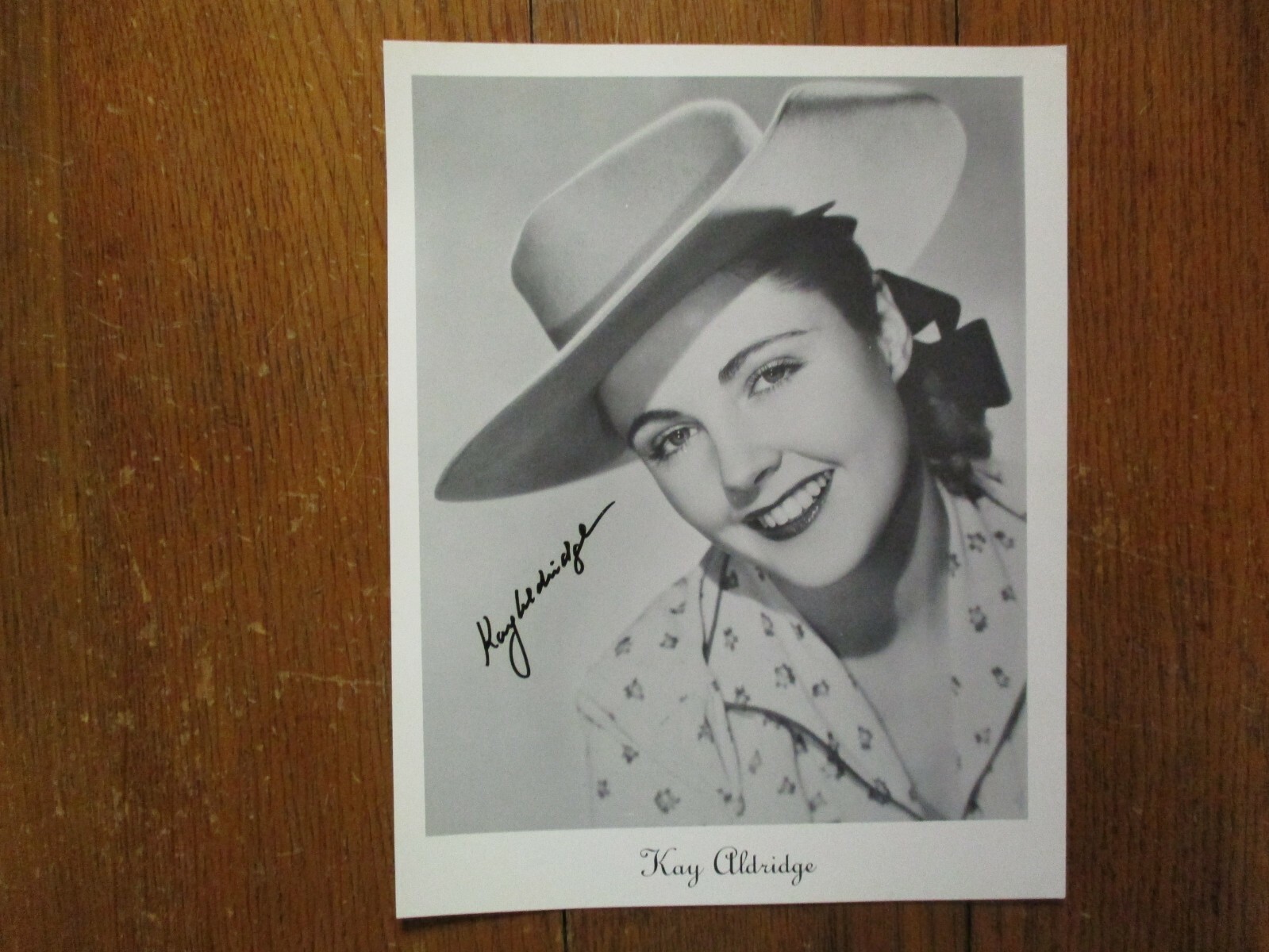 KAY ALDRIDGE(Died in 1995)("Perils of Nyoka") Signed 8 x 10 Black ...