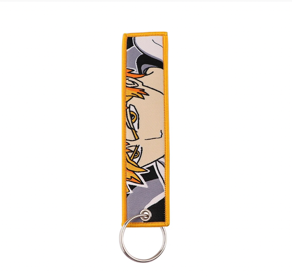 Ichigo Kurosaki Bleach Anime Embroidered Double Sided Key Tag Keychain ...
