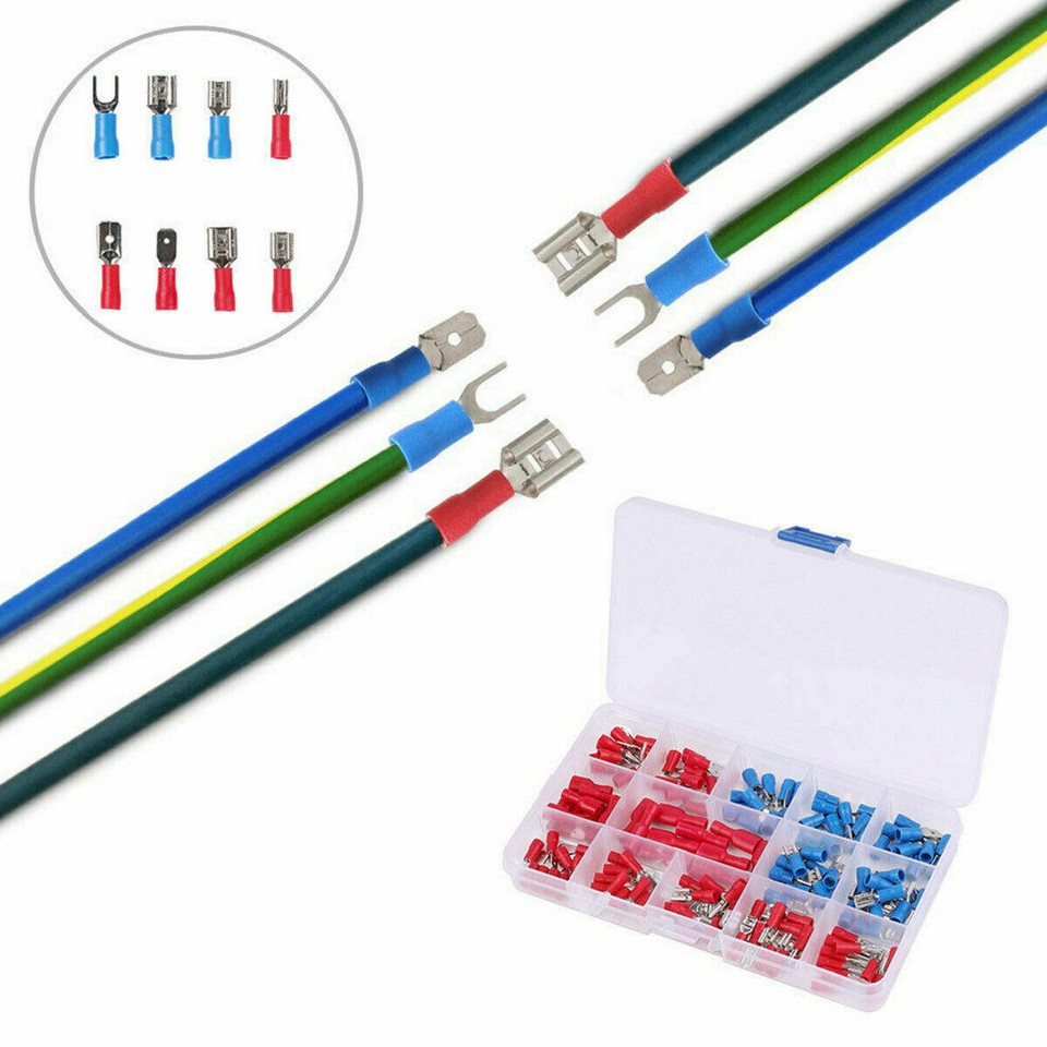 1200PCS Assorted Insulated Electrical Wire Terminals Crimp Connectors ...
