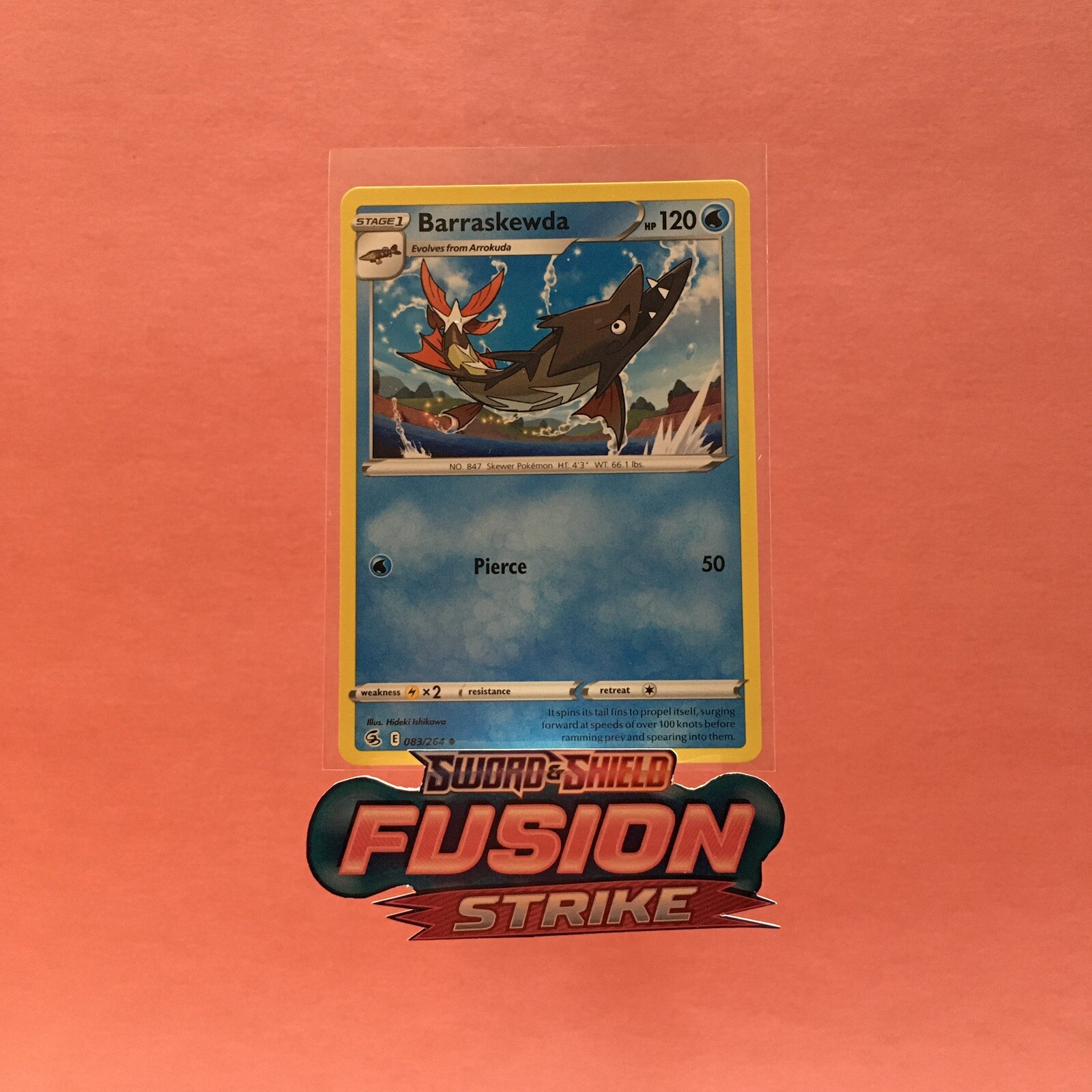 Barraskewda 083/264 Fusion Strike Pokemon TCG Card Mint/NM Pack Fresh ...