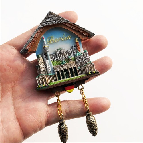 Germany Berlin Tourist Travel Souvenir 3D Resin Cuckoo Clock Fridge ...