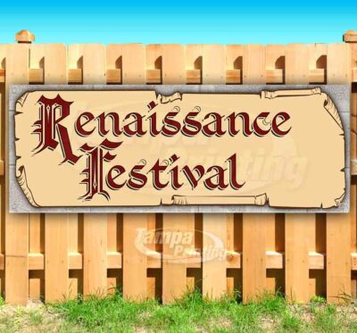 RENAISSANCE FESTIVAL Advertising Vinyl Banner Flag Sign Many Sizes ...