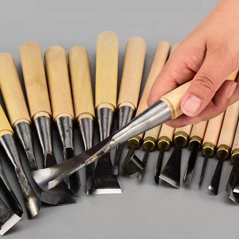 Metal Wood Carving Cutter Handmade Circular Handle Grinding Woodworking ...