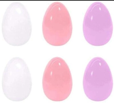 Spritz Easter Plastic Fillable Eggs Pastel Colors White, Pink, Purple ...