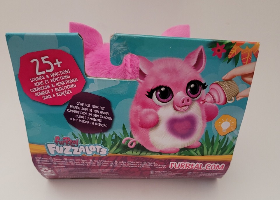FurReal Fuzzalot Pig Interactive Animatronic Color-Change Light & Noise ...
