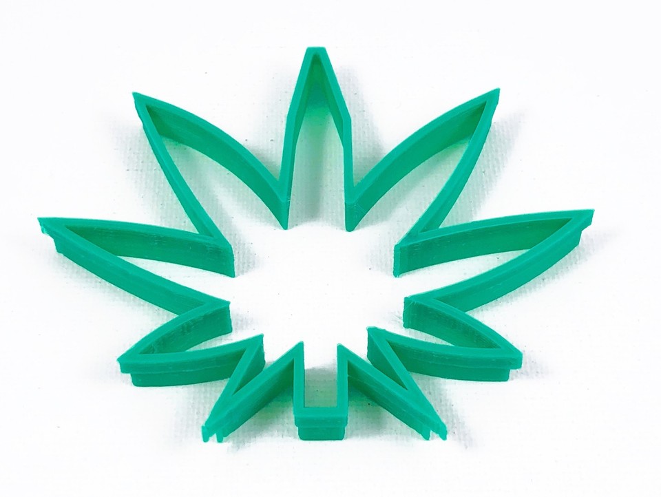Leaf Cookie Cutter -- 3D Printed Kitchen Baking Cannabis Marijuana Weed ...