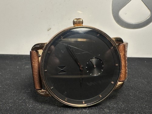 MVMT Revolver Black/Brown/Rose Gold Dress Watch | eBay