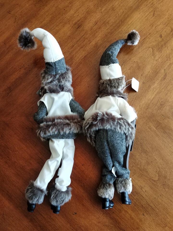 RAZ Imports Christmas Elf Elves Pair 19” Sled Poseable Winter Holiday ...