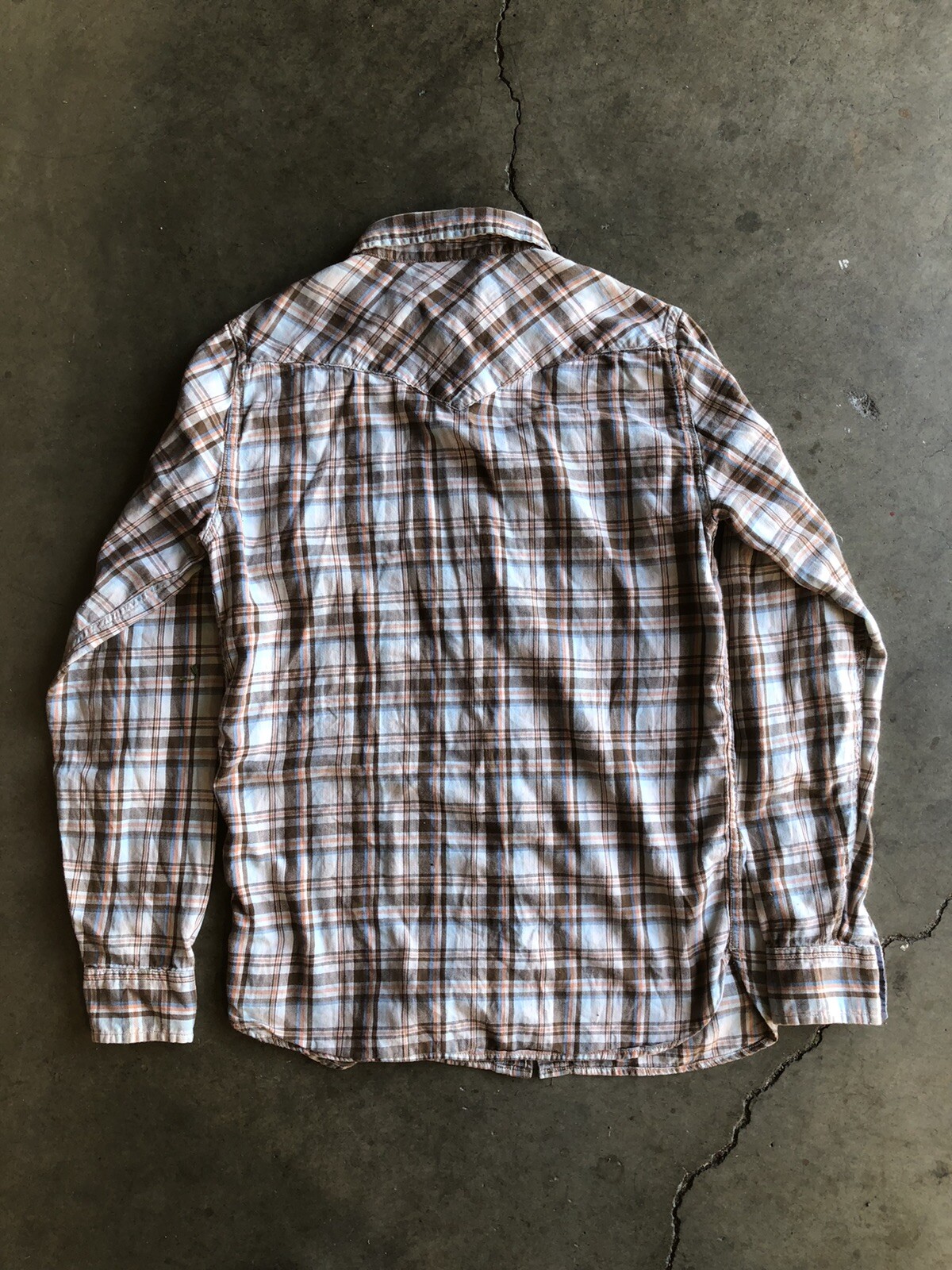 Vintage Levi's Longhorn Plaid Cowboy Western Shirt sz… - Gem
