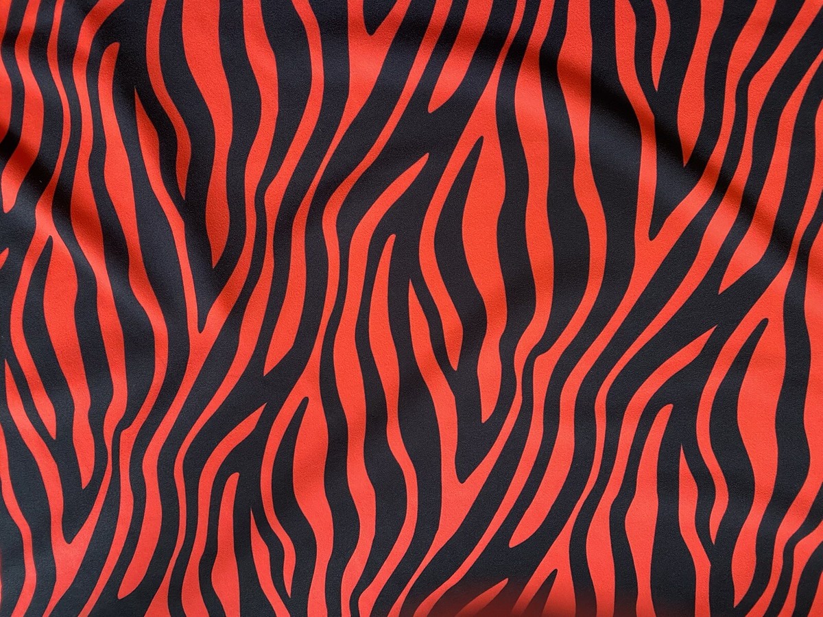 Red And Black Zebra Print Wallpaper