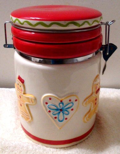 Anna's Bakery Ceramic Cookie Jar Airtight Cookies Jar Handcrafted Mint ...