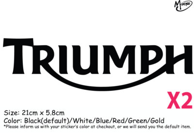 2 Pcs Triumph Motorcycle Reflective Stickers Decals 21cm Best Gifts-1 ...