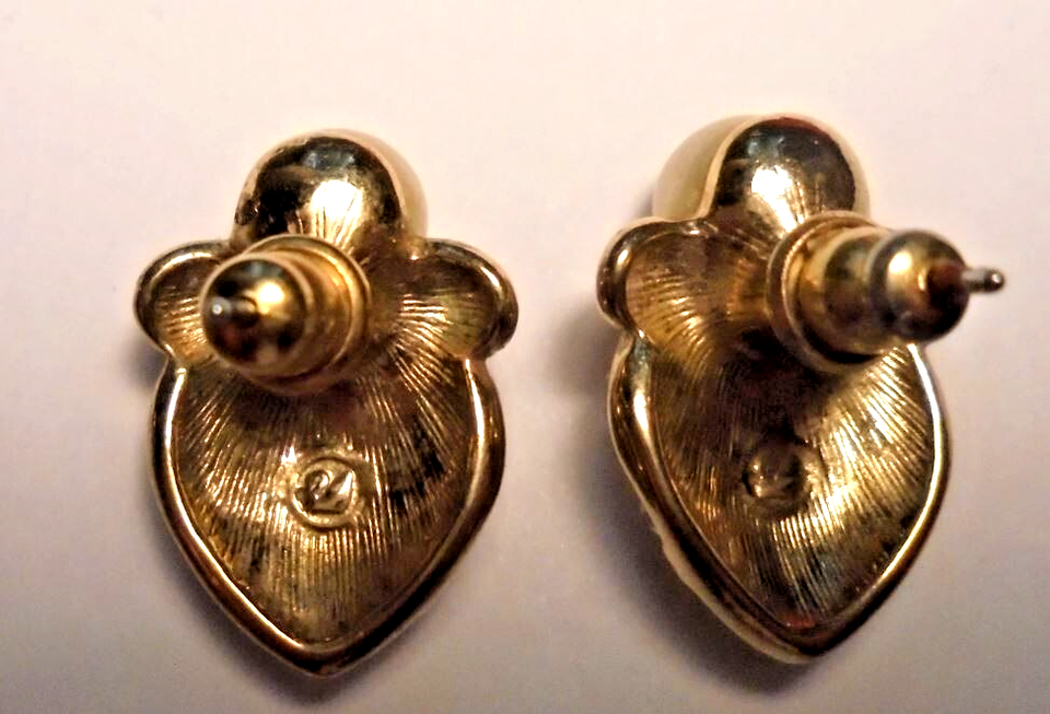 Swarovski (Swan Logo)Gold Rhodium PLated Crystal Encrusted Faux Pearls ...